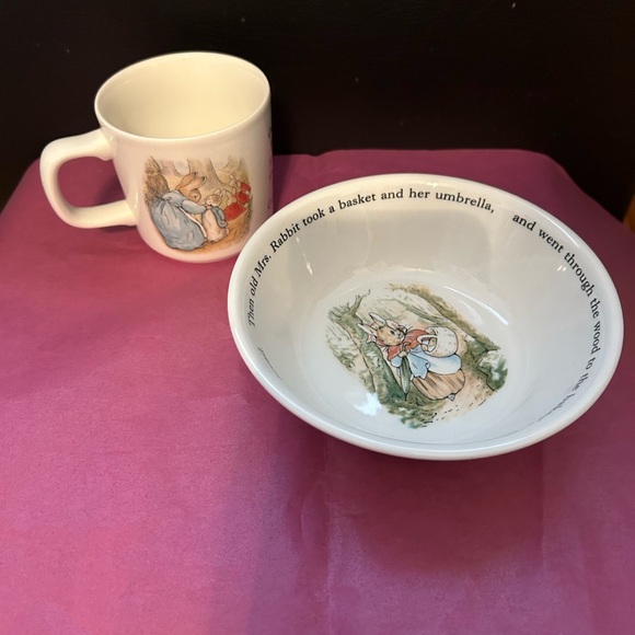 Wedgwood | Other | Vintage Peter Rabbit Wedgewood Cup And Bowl | Poshmark